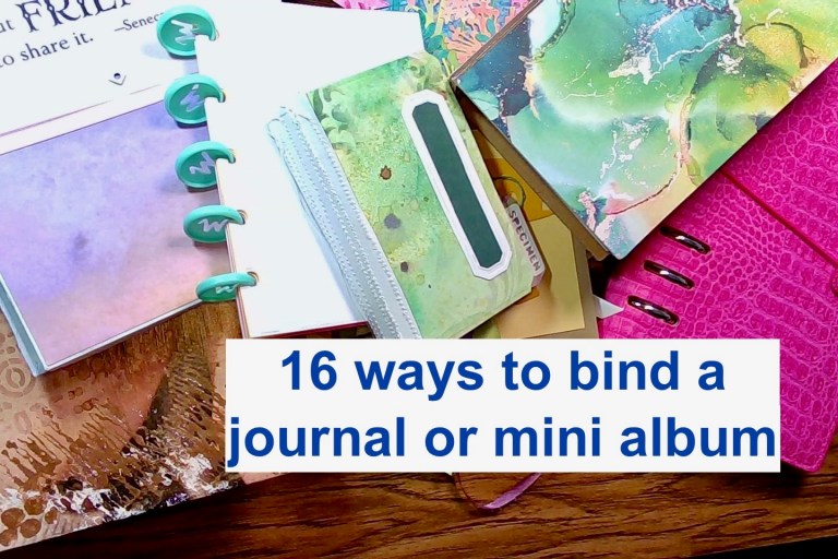 16 ways to bind a mini album or junk journal – Papercraft Crystal