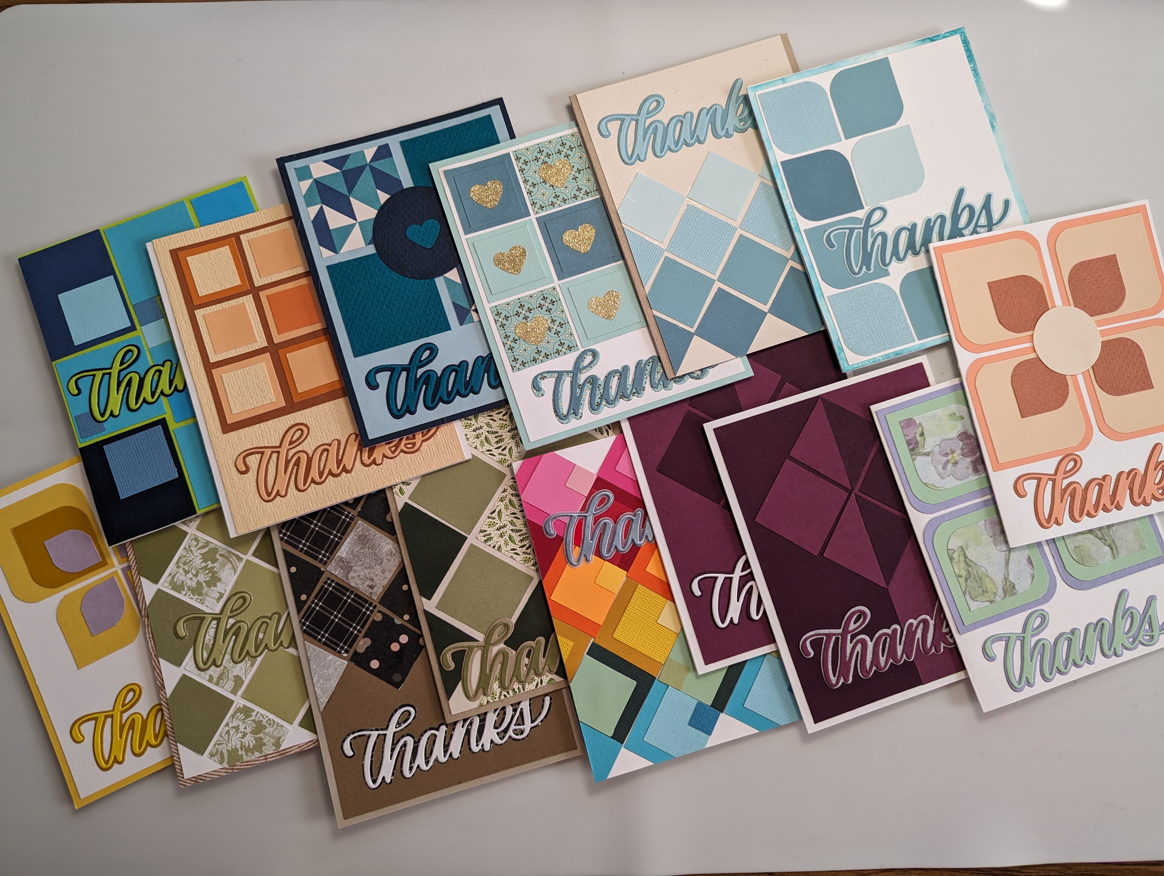 Stash-busting cards with Square Punches – Papercraft Crystal
