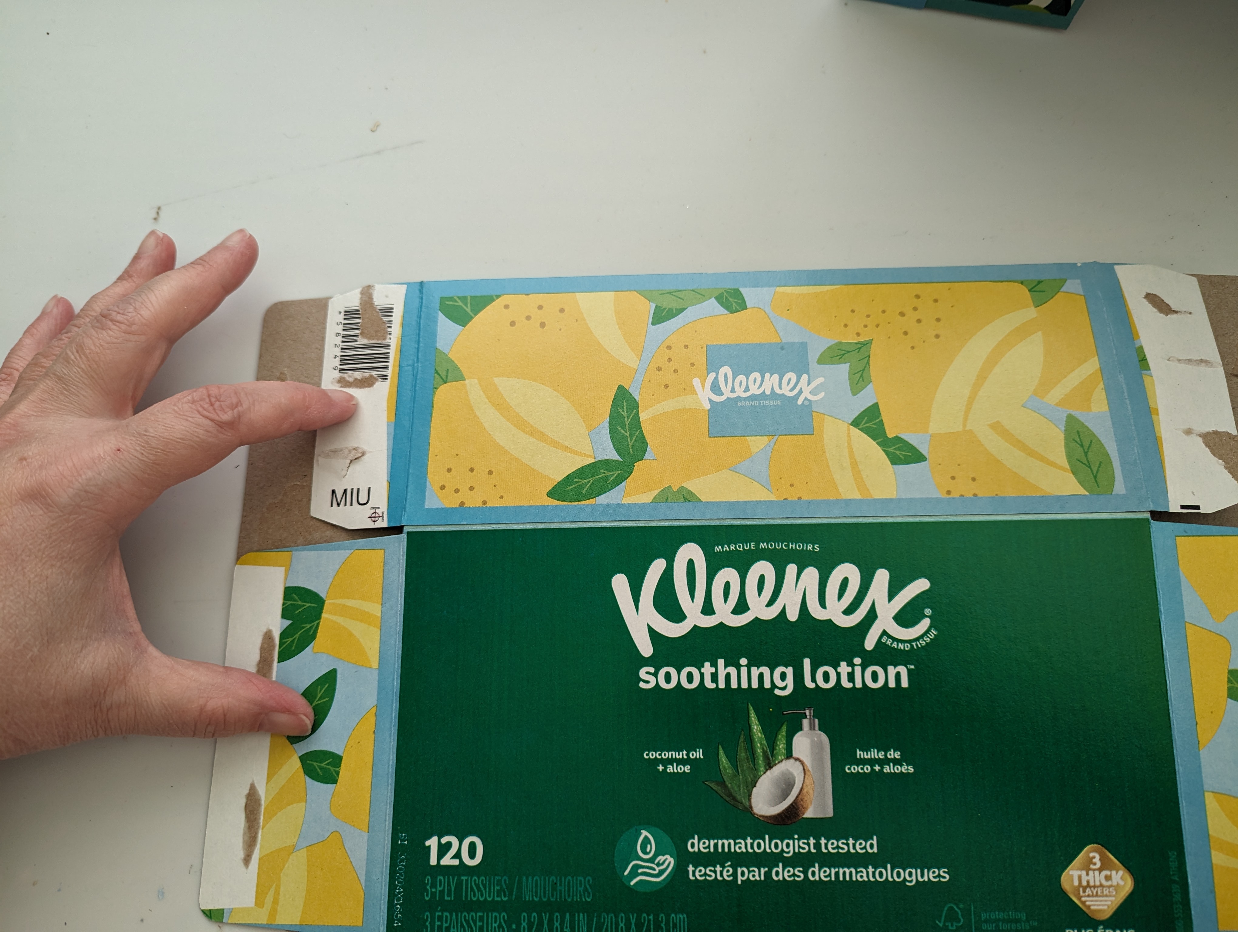 Tissue box to flip-flap folio – Papercraft Crystal