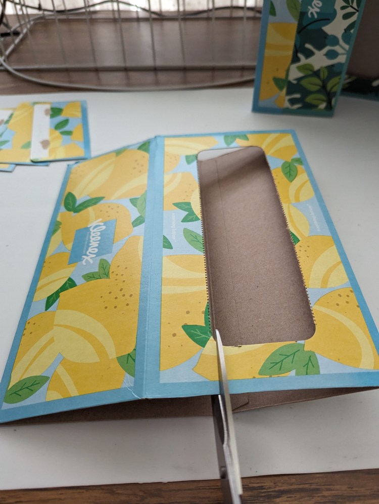 Tissue box to flip-flap folio – Papercraft Crystal